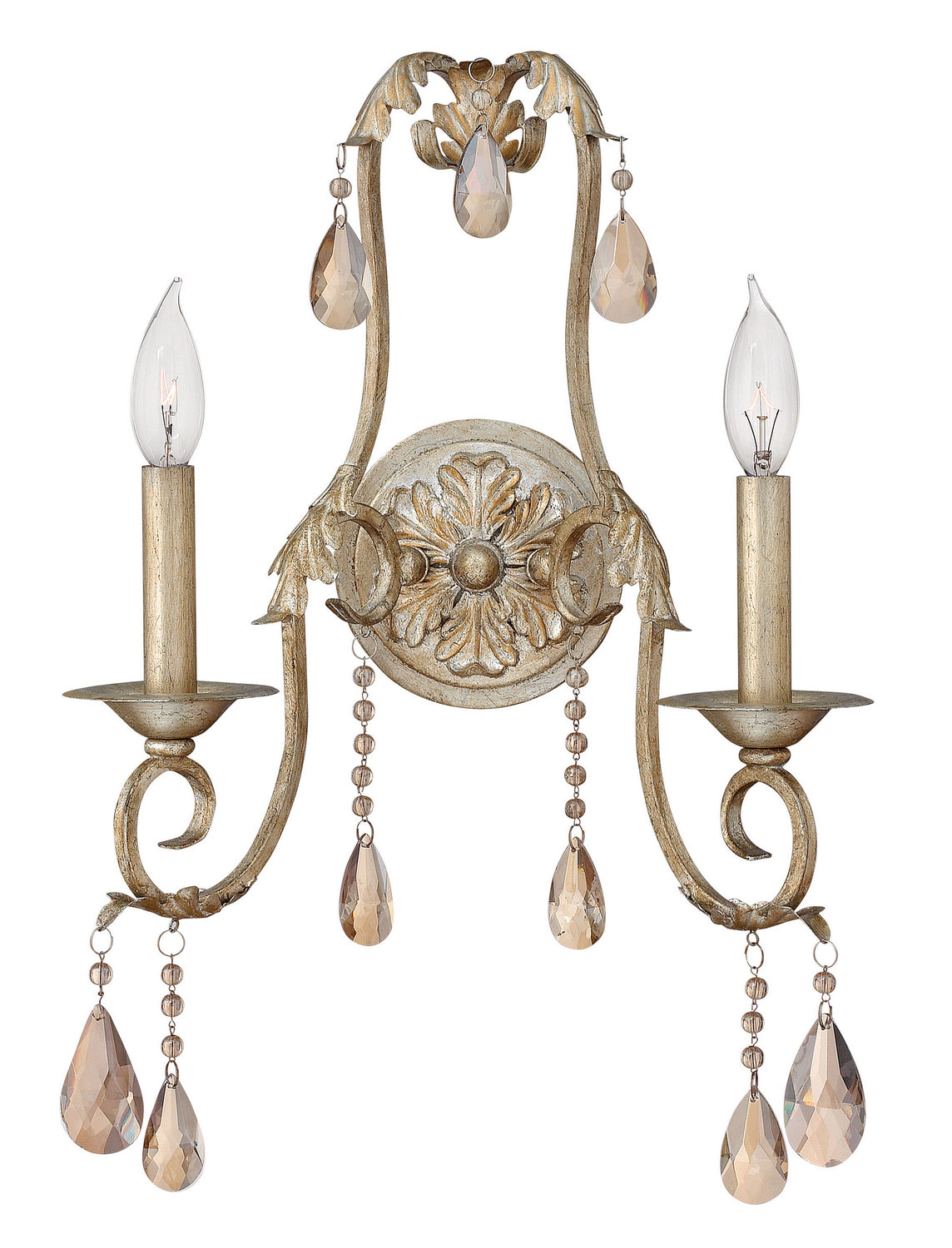 Carlton LED Wall Sconce in Silver Leaf Finish | Maison&Co.