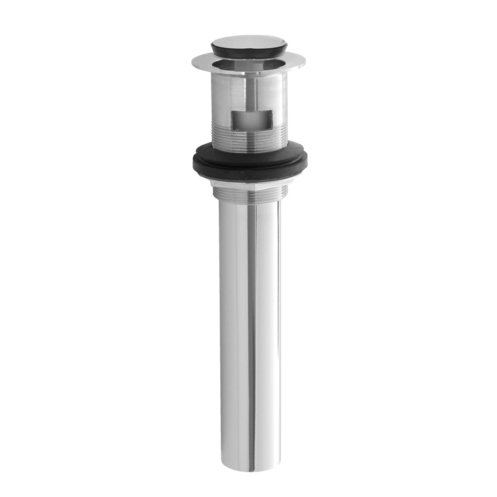 Finger Touch Plug Lavatory Drain with Overflow in Multiple Finishes - 812