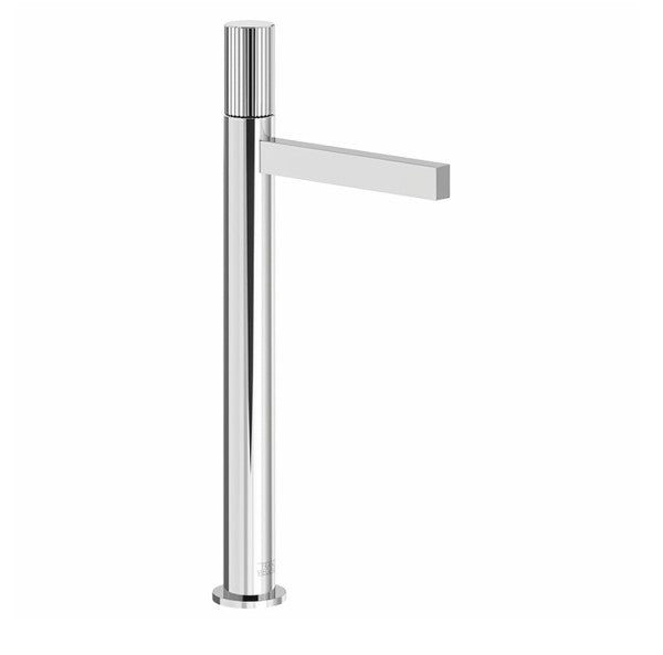 Tall Vessel Height, Single Handle Lavatory Set, Vertical Lines Cylinder ...