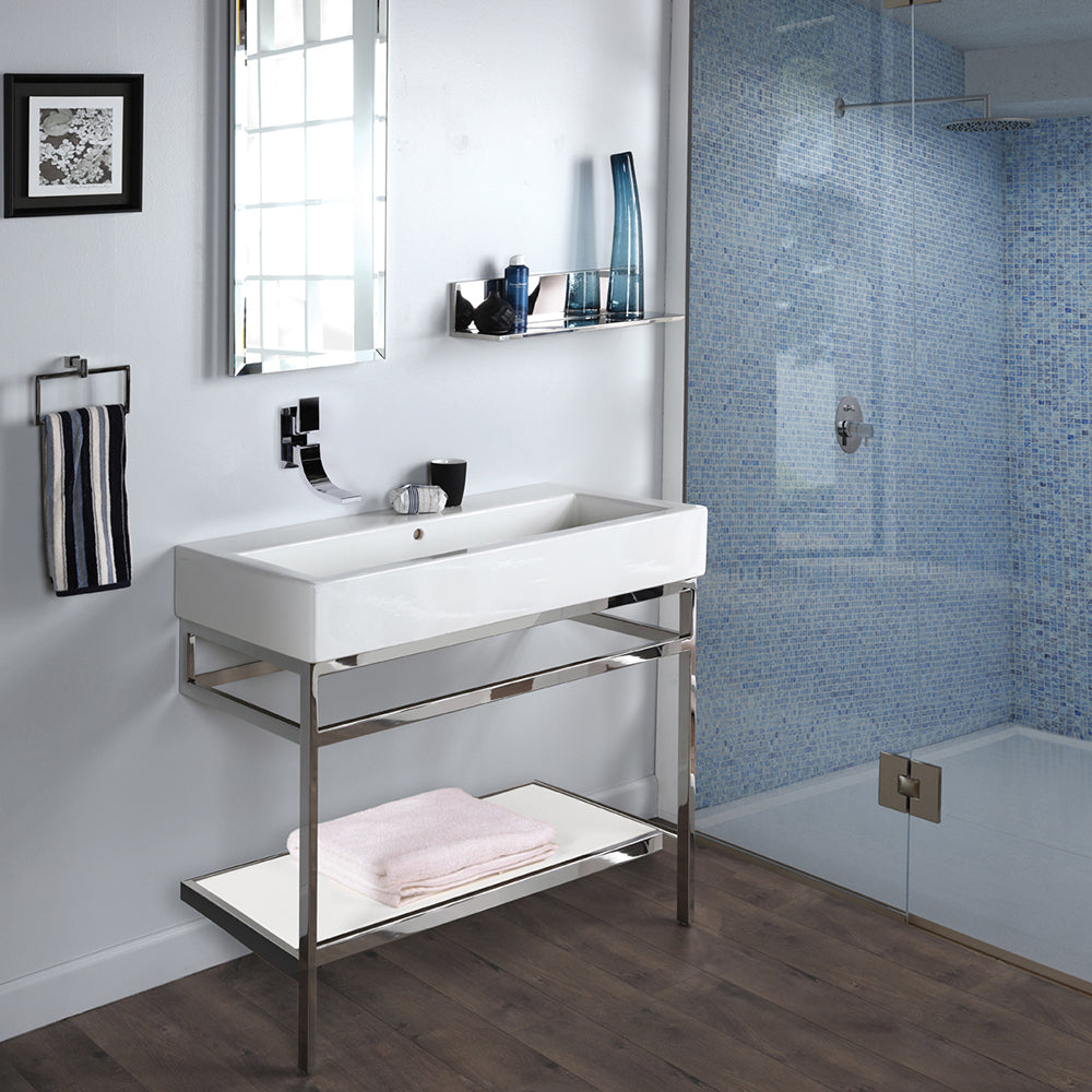 Optional solid surface shelf for metal console stand AQG-FR-17 | Maison&Co.